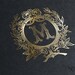 Digital Antique Monogram - M- Antique Monogram - Elaborate Circular ...