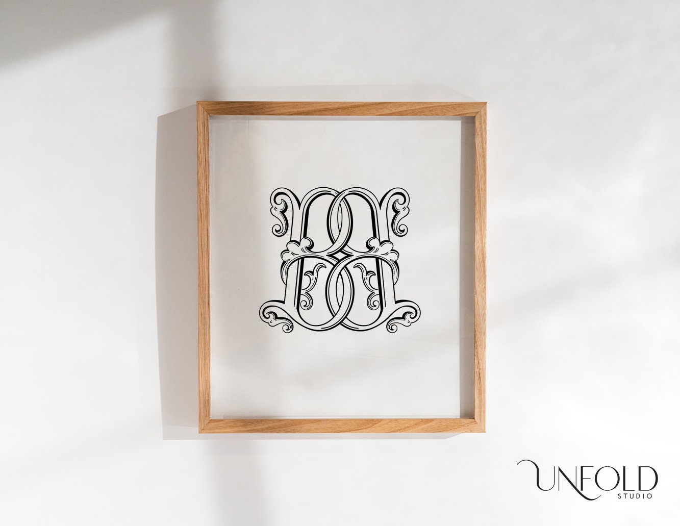 B and B Name Initials, Mirrored Monogram Initials for Couples or First ...