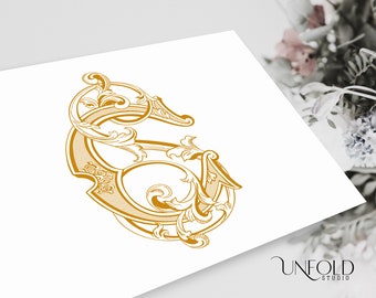 3 Initial Vintage Monogram CCE Three Letter Digital Download C - Etsy