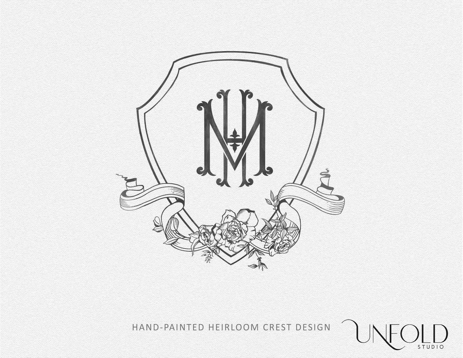 Vintage Crest 8 - Pre-made Heirloom Crest Design With Your Choice of ...