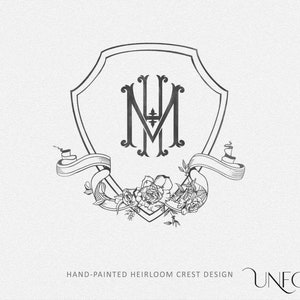 Vintage Crest 8 - Pre-made Heirloom Crest Design With Your Choice of ...