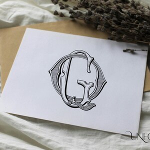 G and Q Interlocking Monograms, Wedding Monogram, Digital Download ...