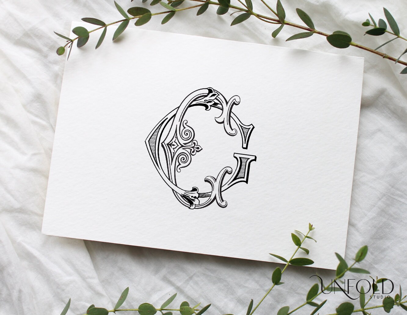 C and G Monogram, Perfect as Wedding Invitation Card Design, GC or CG ...