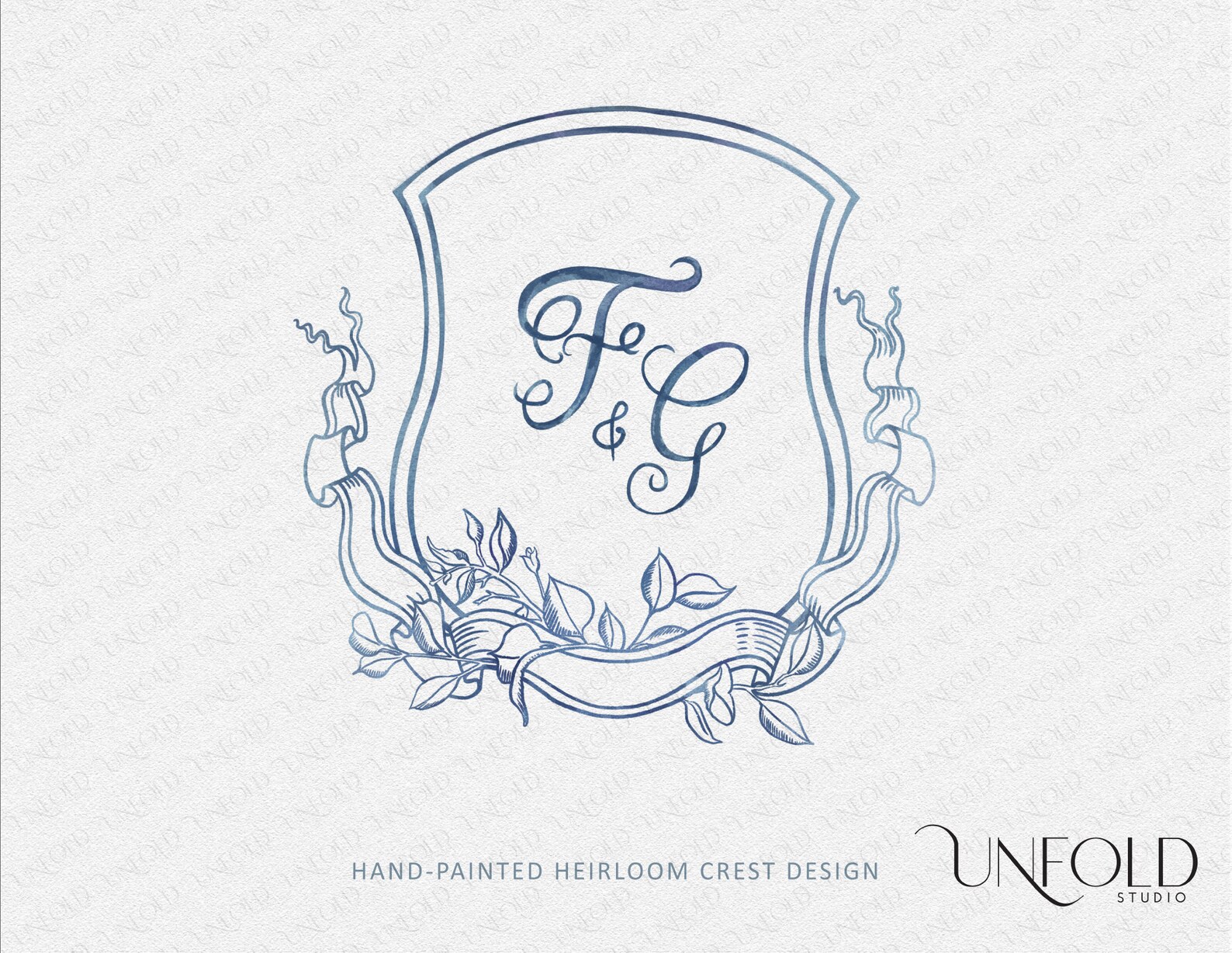 Vintage Crest 1 - Pre-made Heirloom Crest Design With Your Choice of ...
