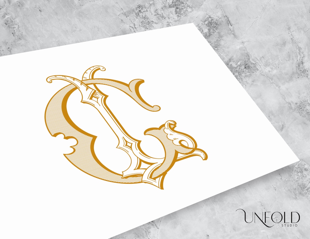 G,L Name Initials, Classic Monograms, Wedding Monogram, Duogram ...