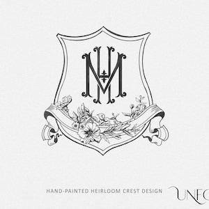 Vintage Crest 7 - Pre-made Heirloom Crest Design With Your Choice of ...