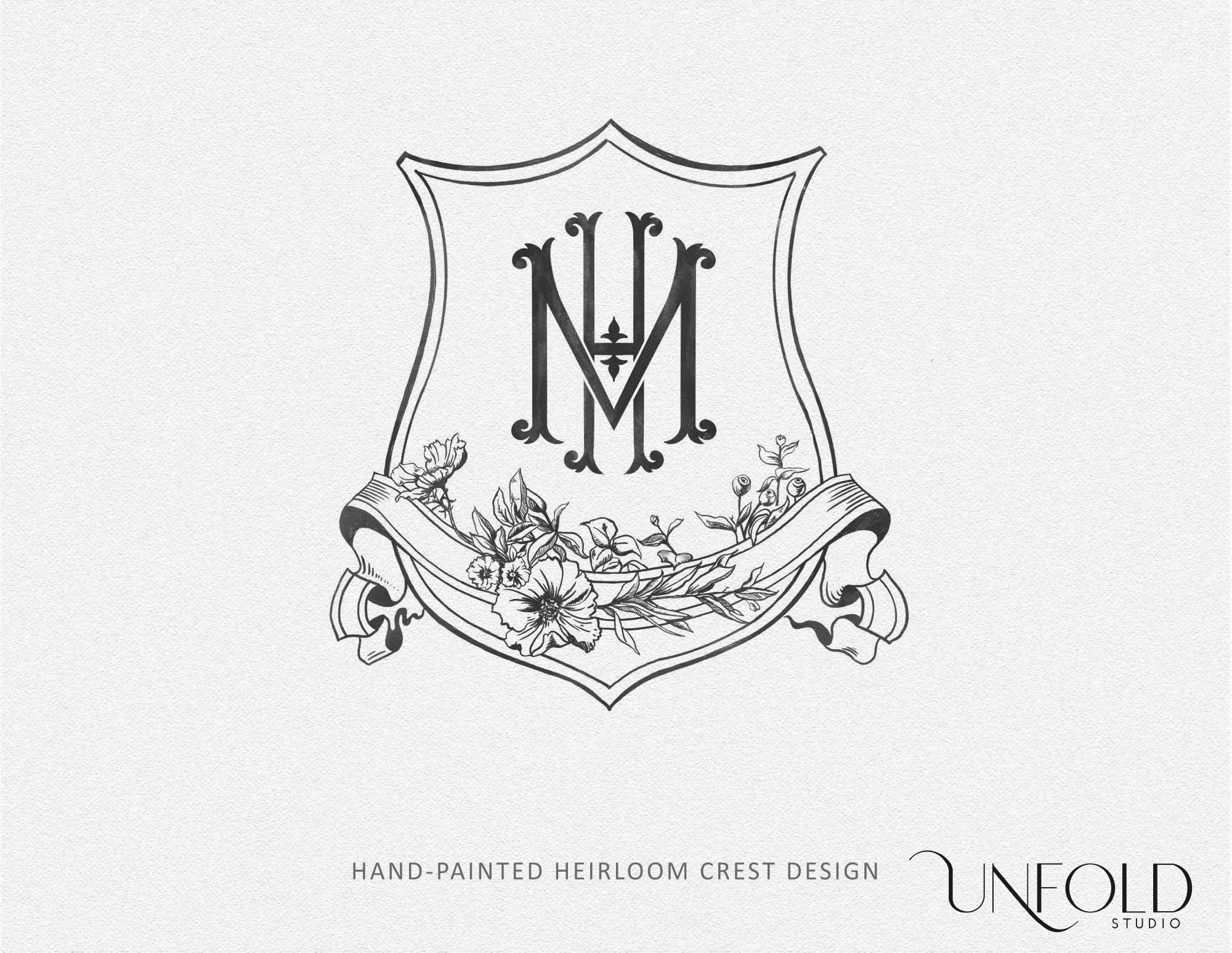Vintage Crest 7 Pre-made Heirloom Crest Design With Your Choice of ...