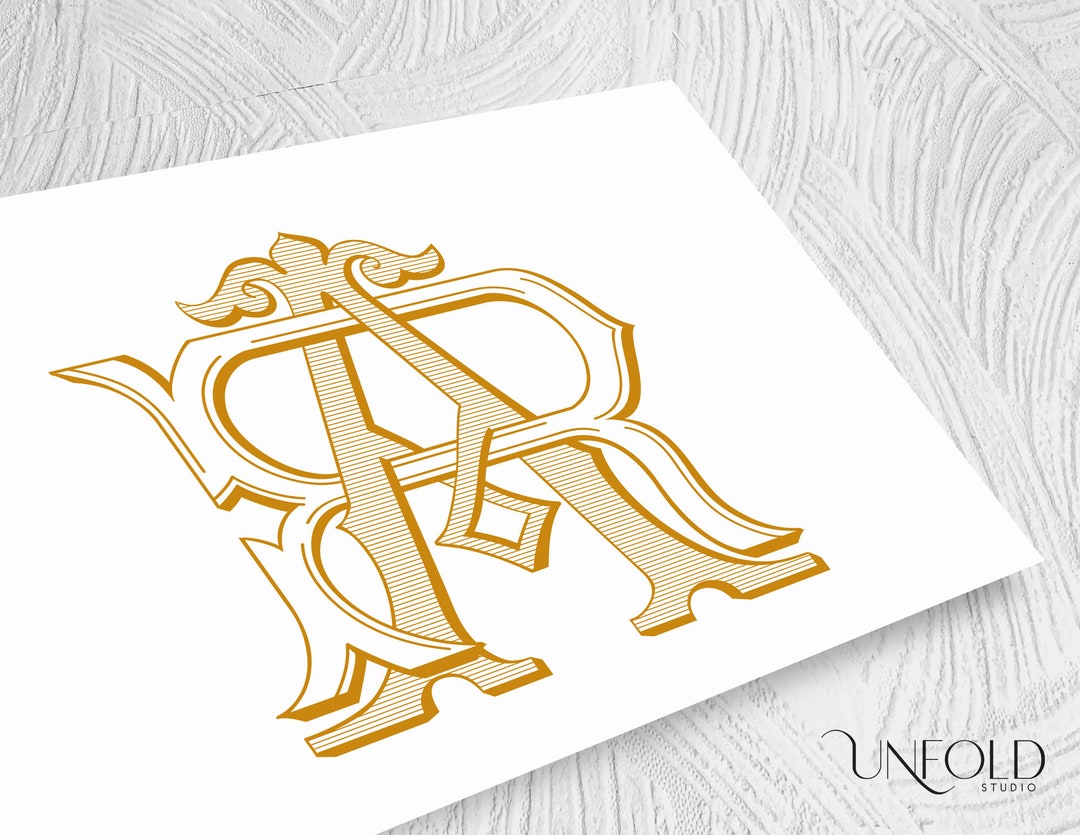 AR or RA Name Initials, Classic Monograms, Wedding Monogram, Duogram ...