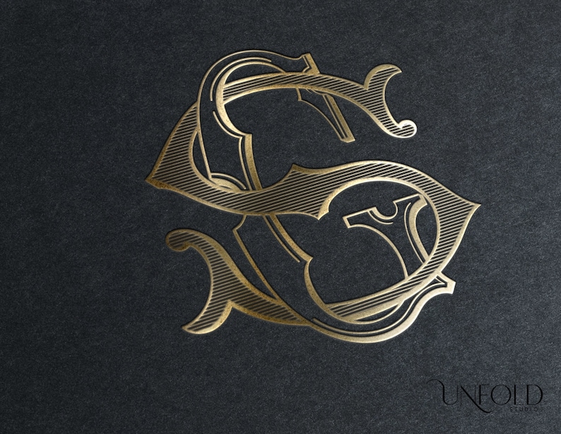 GS or SG Name Initials, Classic Monograms, Wedding Monogram, Digital ...
