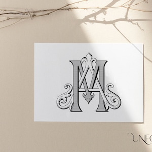 M & A Name Initials Classic Monograms wedding monogram | Etsy