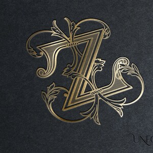 Z and X Interlocking Monograms, Vintage Styled Monograms, Wedding or ...