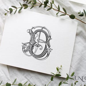 D & B Vintage Monograms, Wedding Monogram, Digital Download, Interwoven ...