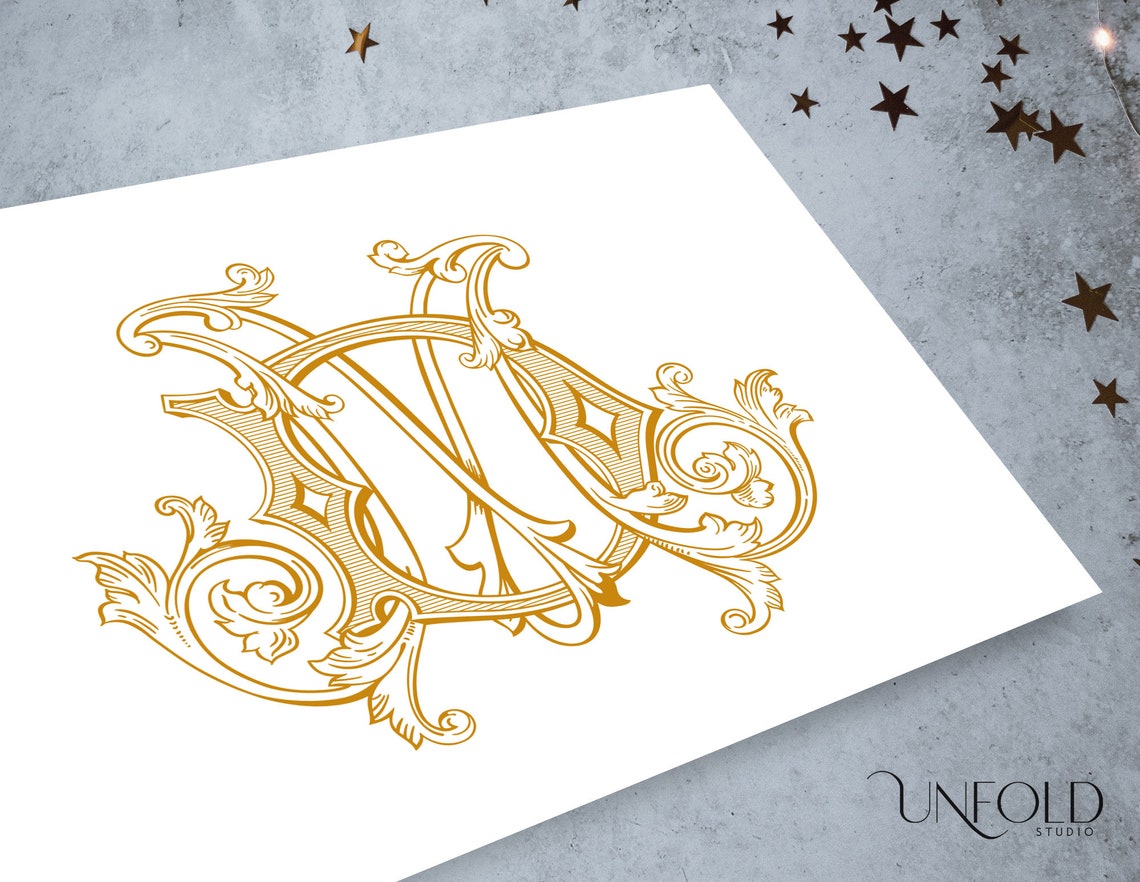 D & M Vintage Monograms Wedding Monogram Digital Download - Etsy