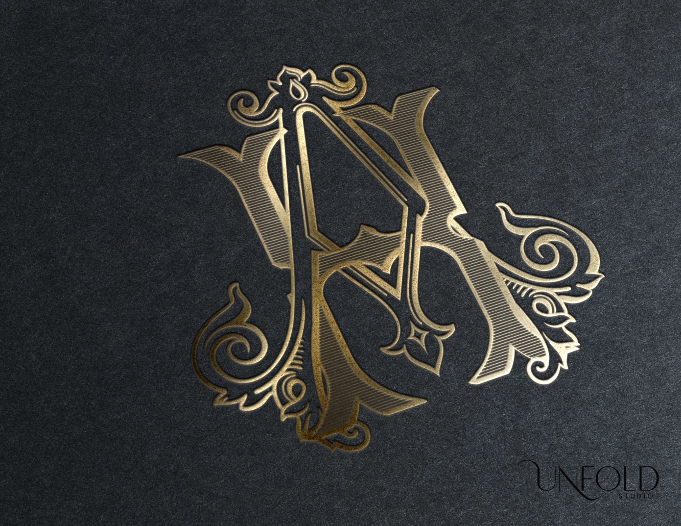 AH or HA Name Initials, Classic Monograms, Wedding Monogram for A and H ...