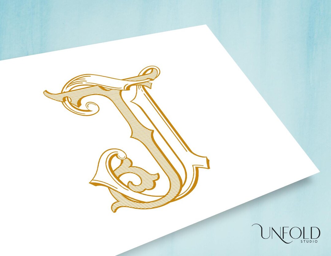 Pre-made Monogram for Letters J and J, Name Initials Monogram, Ready-to ...