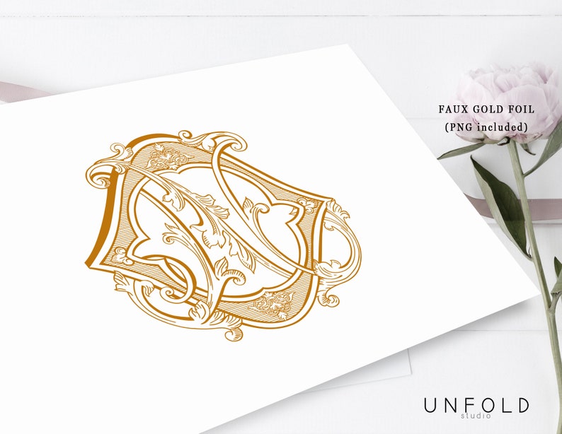 Naam initialen, vintage monogrammen, bruiloft monogram, duogram ...