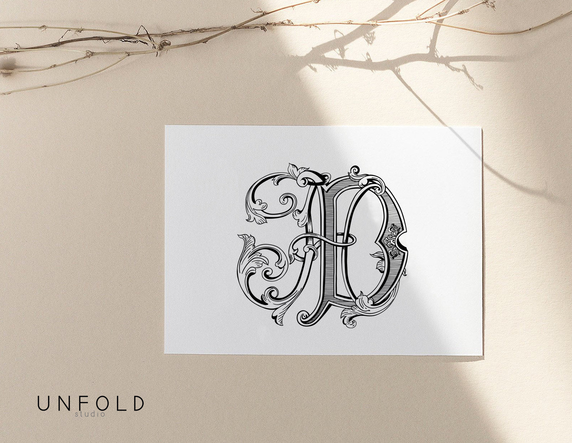 Vintage Interlocking Monograms, Wedding Monogram, Digital Download ...