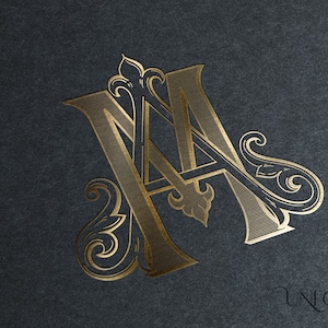M & A Name Initials, Classic Monograms, Wedding Monogram, Duogram ...