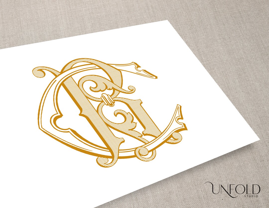 C & R Name Initials, Classic Monograms, Wedding Monogram, Duogram ...