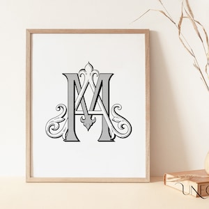 M & A Name Initials Classic Monograms wedding monogram | Etsy