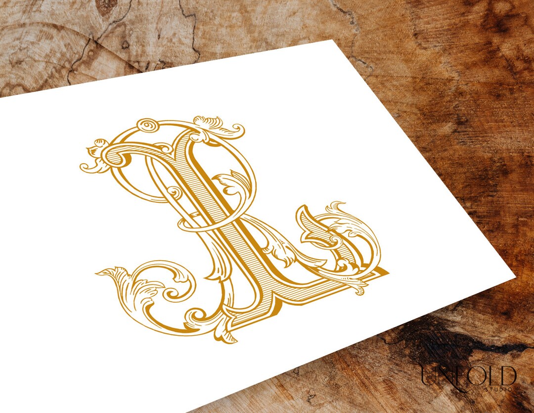 RL 0r LR Vintage Monograms, Wedding Monogram, Digital Download ...