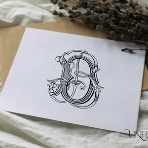 D & B Vintage Monograms, Wedding Monogram, Digital Download, Interwoven ...