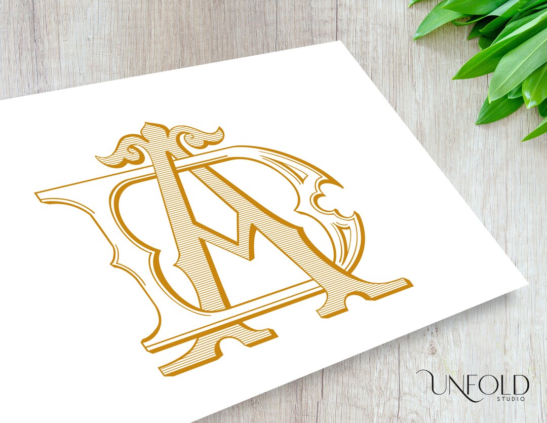 D and A Monogram Initials, Classic Monograms, Two Initial Wedding ...