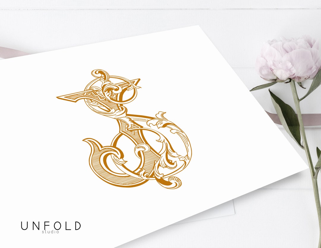 Name Initials, Vintage Monograms, Wedding Monogram, Duogram, Digital ...