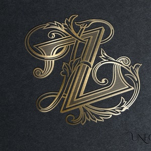 Z & Z Vintage Monograms, Wedding Monogram, Digital Download, Interwoven ...
