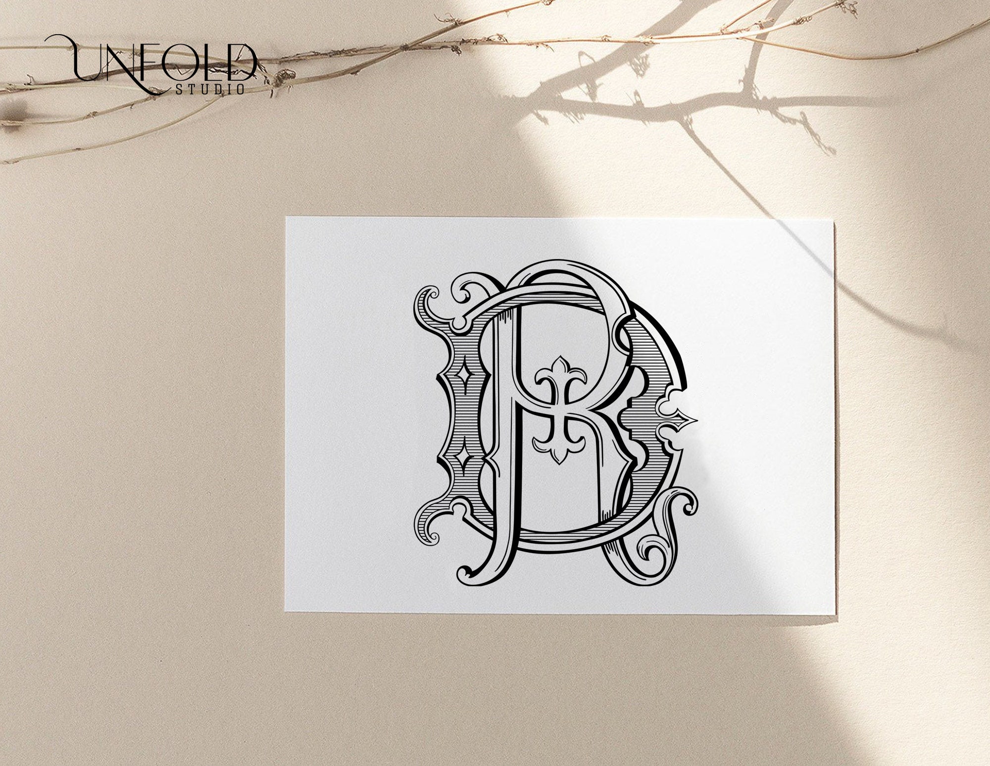 Classic Interlocking Monograms wedding monogram digital | Etsy