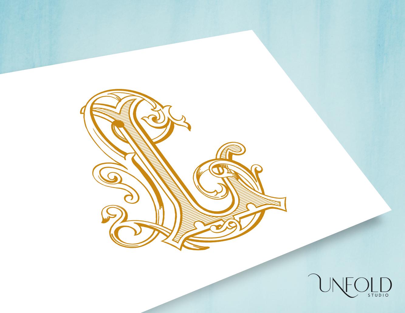 L & L Name Initials, Classic Monograms, Wedding Monogram, Two Monogram ...