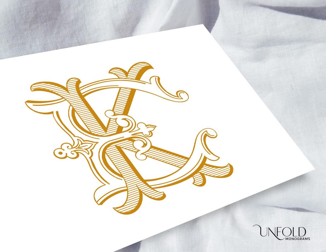 Pre-made Two Initial Monogram for K and E, Custom Initial Design for ...