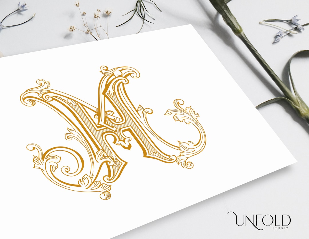 Vintage Interlocking Monograms, Wedding Monogram, Digital Download ...