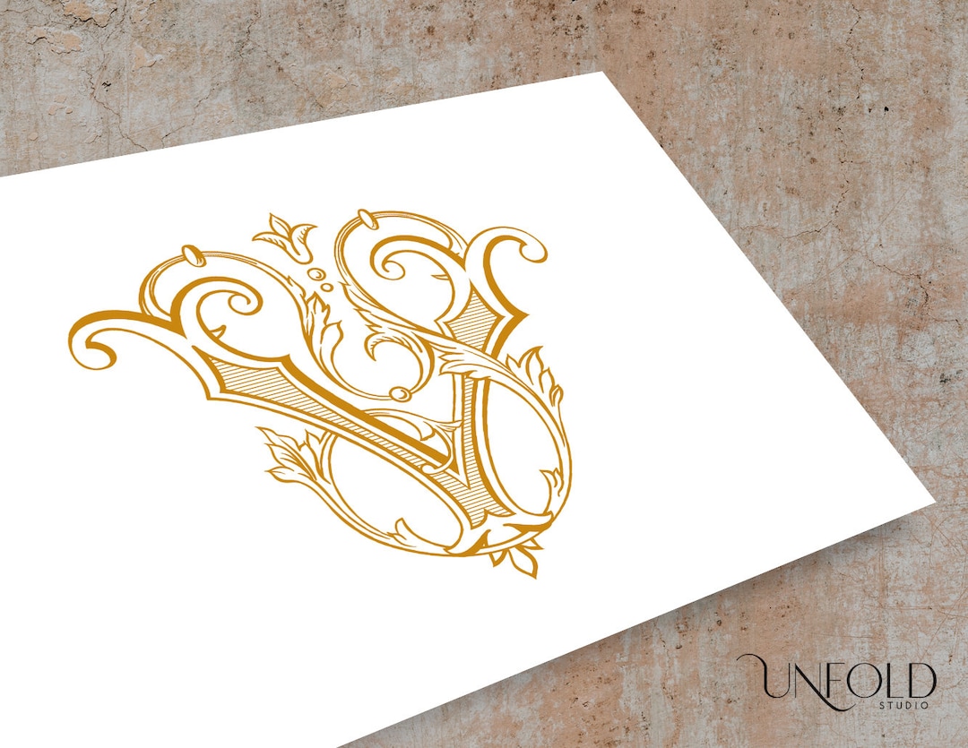 Y V Name Initials, Vintage Monograms, Wedding Monogram, Two Initial ...