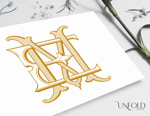ME Name Initials Classic Monograms wedding monogram | Etsy