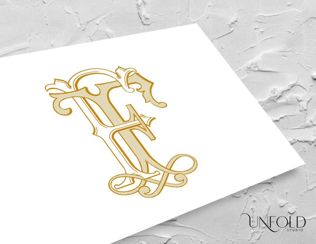 Premade F & F Digital Monogram, Customizable Initials, Instant Download ...