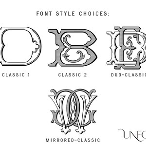 Royal Crowns to Your Choice of Pre-made Monogram Design, Interlocking ...