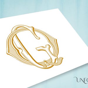 G and Q Interlocking Monograms, Wedding Monogram, Digital Download ...