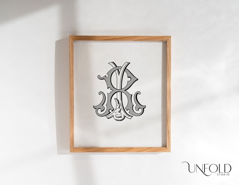 RJ or JR Name Initials, Classic Monograms, Wedding Monogram, Duogram ...
