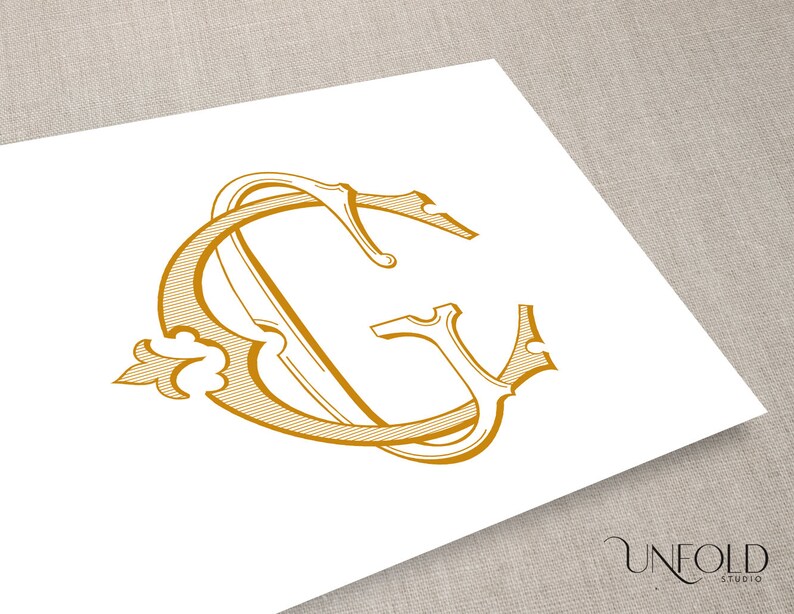 CG or GC Name Initials, Classic Monograms, Wedding Monogram, Duogram ...