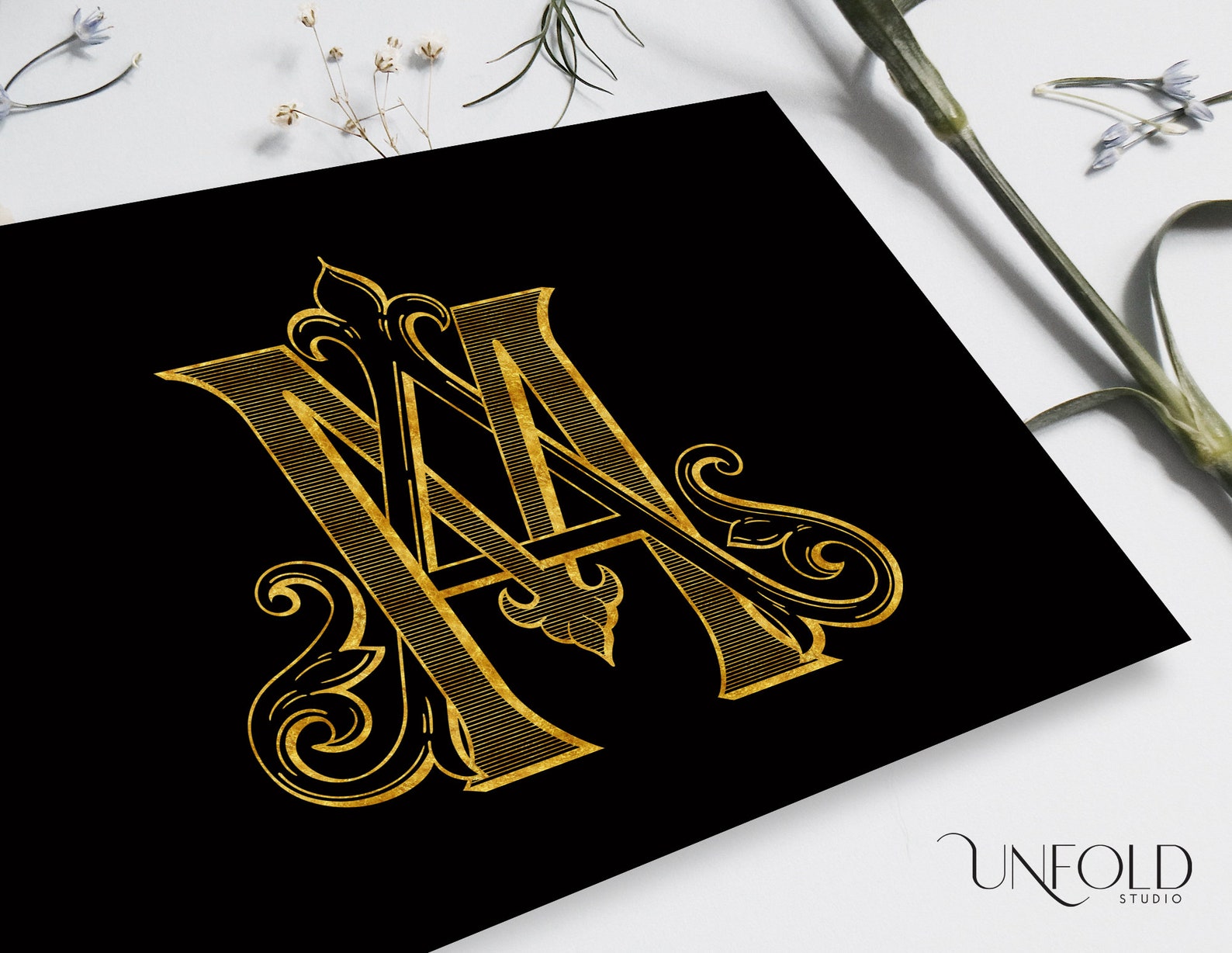 M & A Name Initials, Classic Monograms, Wedding Monogram, Duogram ...