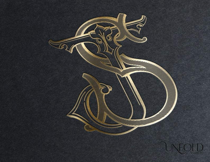 JS or SJ Name Initials Classic Monograms Wedding Monogram - Etsy