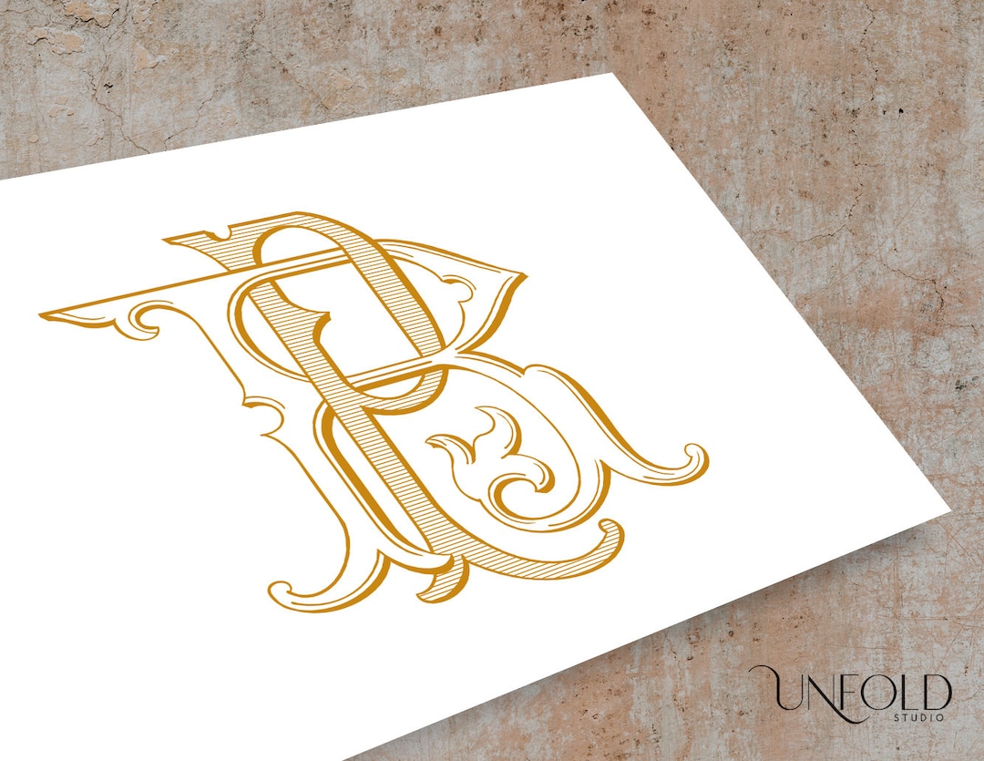 P & R Name Initials, Classic Monograms, Wedding Monogram for Couples or ...