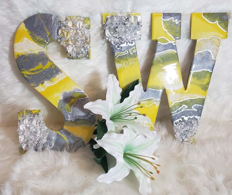 Customizable Resin Geode Initial Letters 13'' Inch - Etsy