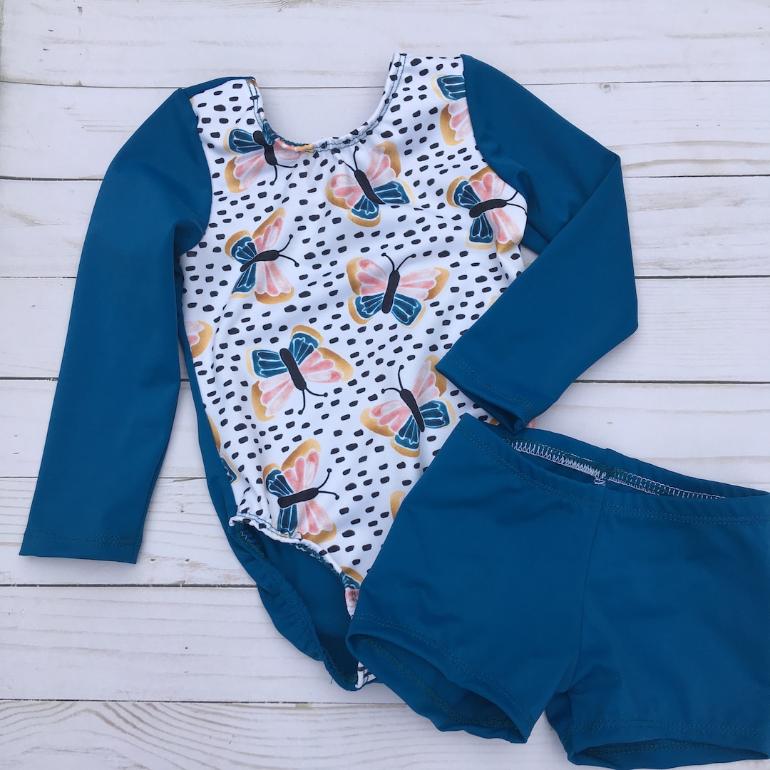 Girls Gymnastics Long Sleeve Leotard SET, Toddler Leotard Long Sleeved ...
