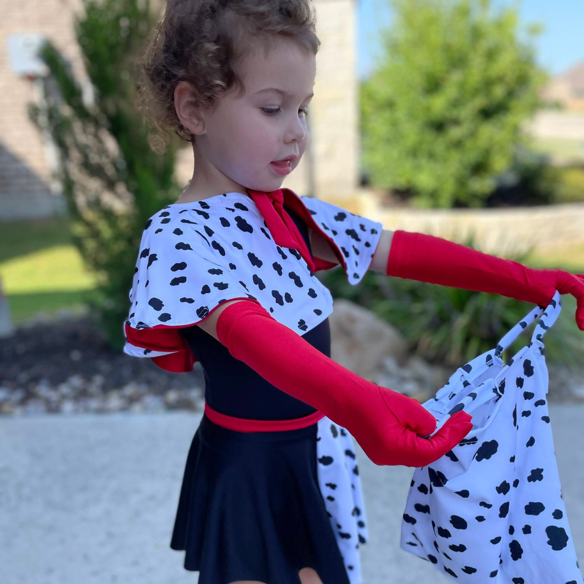 Kids Evil Dog Villain Dalmatian Costume, Toddler Dalmatian Dress Up ...