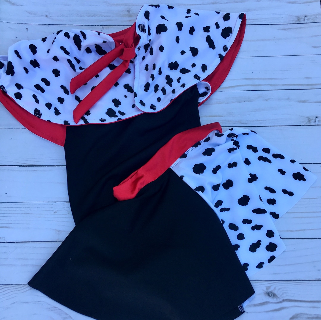 Kids Evil Dog Villain Dalmatian Costume, Toddler Dalmatian Dress Up ...