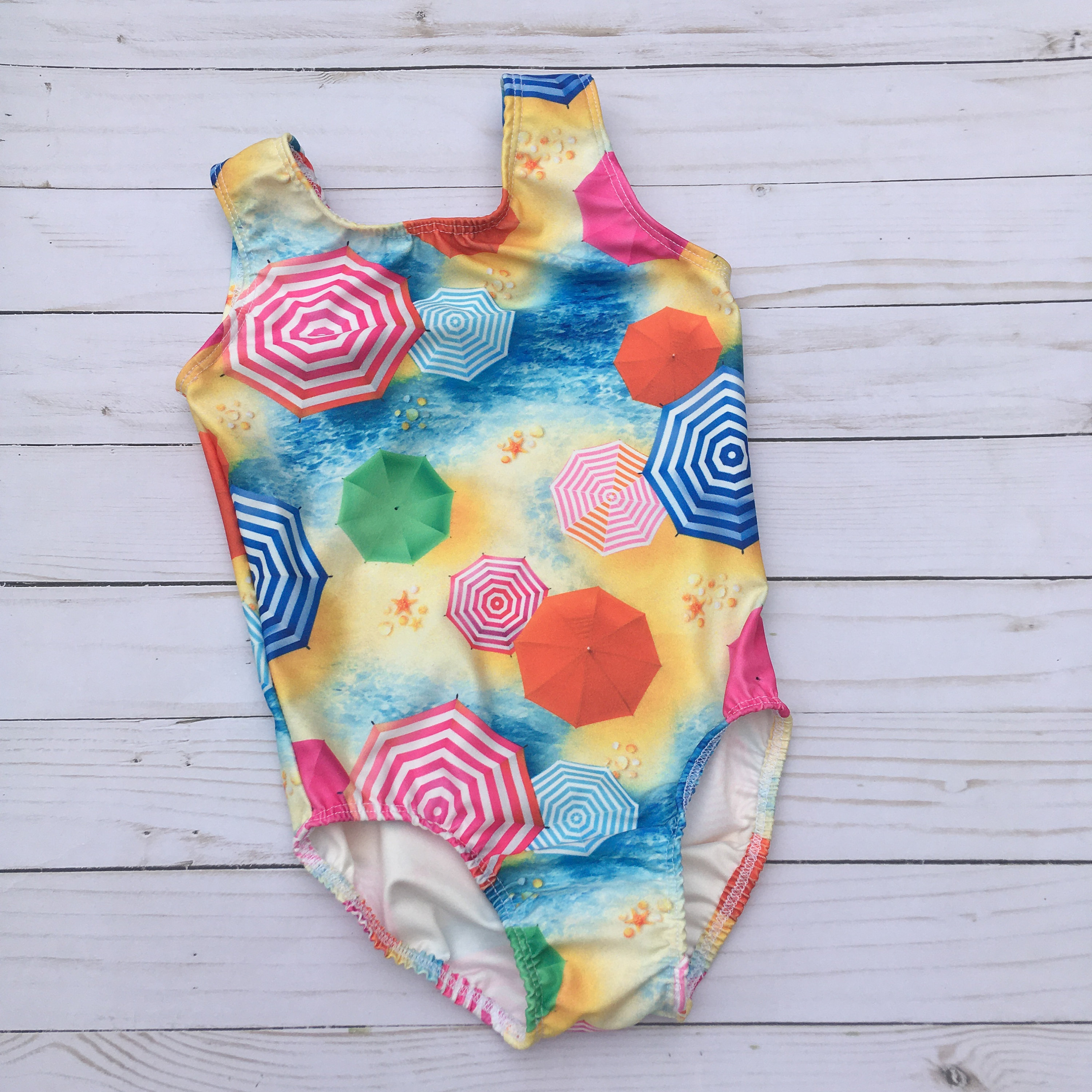 Girls BEACH Gymnastics Leotard, Toddler Tank Leotard Blue Shorts, Gift ...