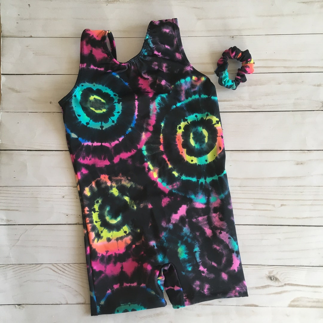 Girls Gymnastics Biketard, NEON TIE DYE Toddler Leotard, Gift for ...