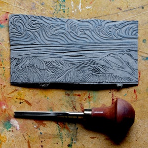 Original Linocut Art Print, Seascape - Etsy